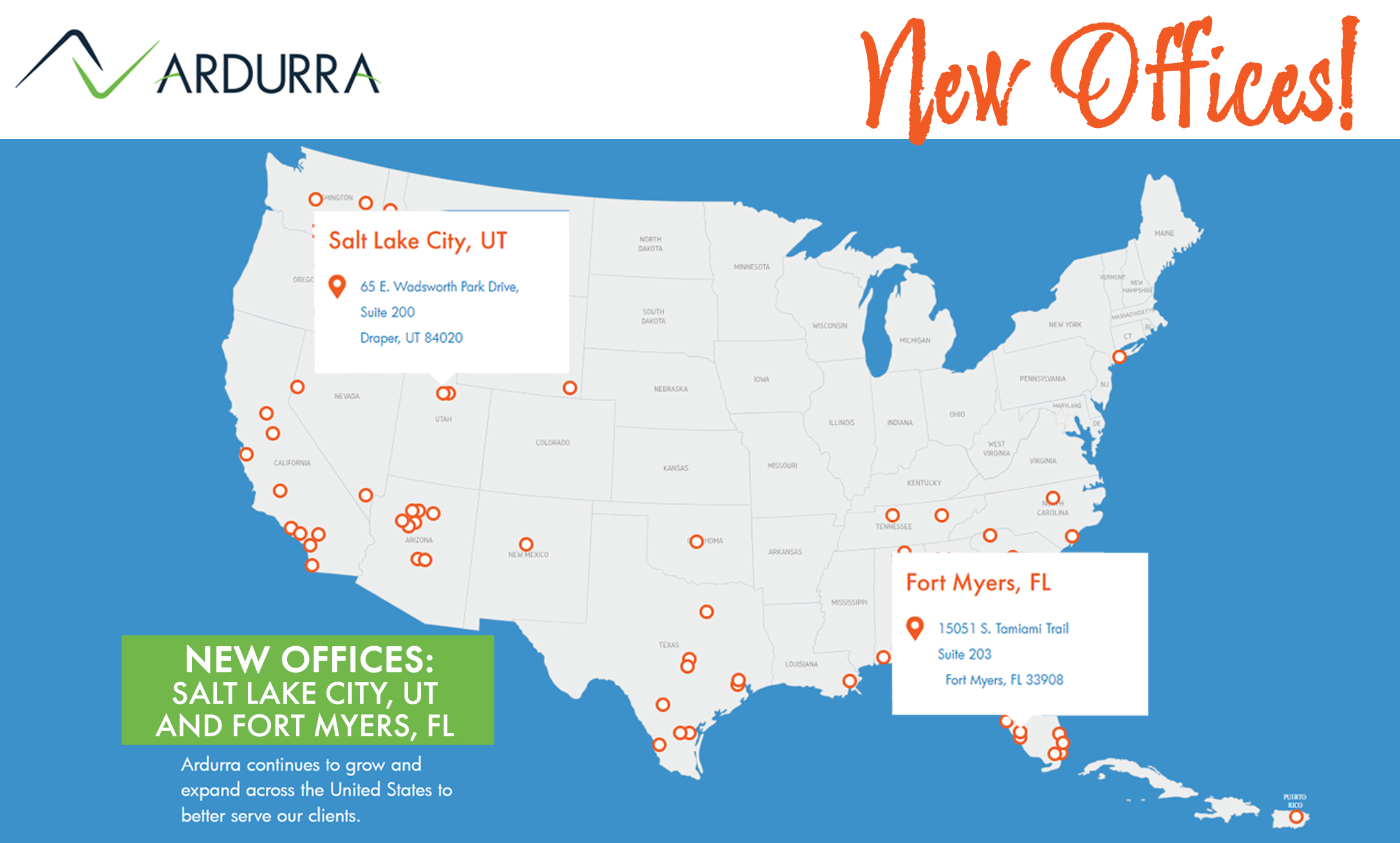 Ardurra Announces Two New Offices: Fort Myers, FL and Salt Lake City, UT!